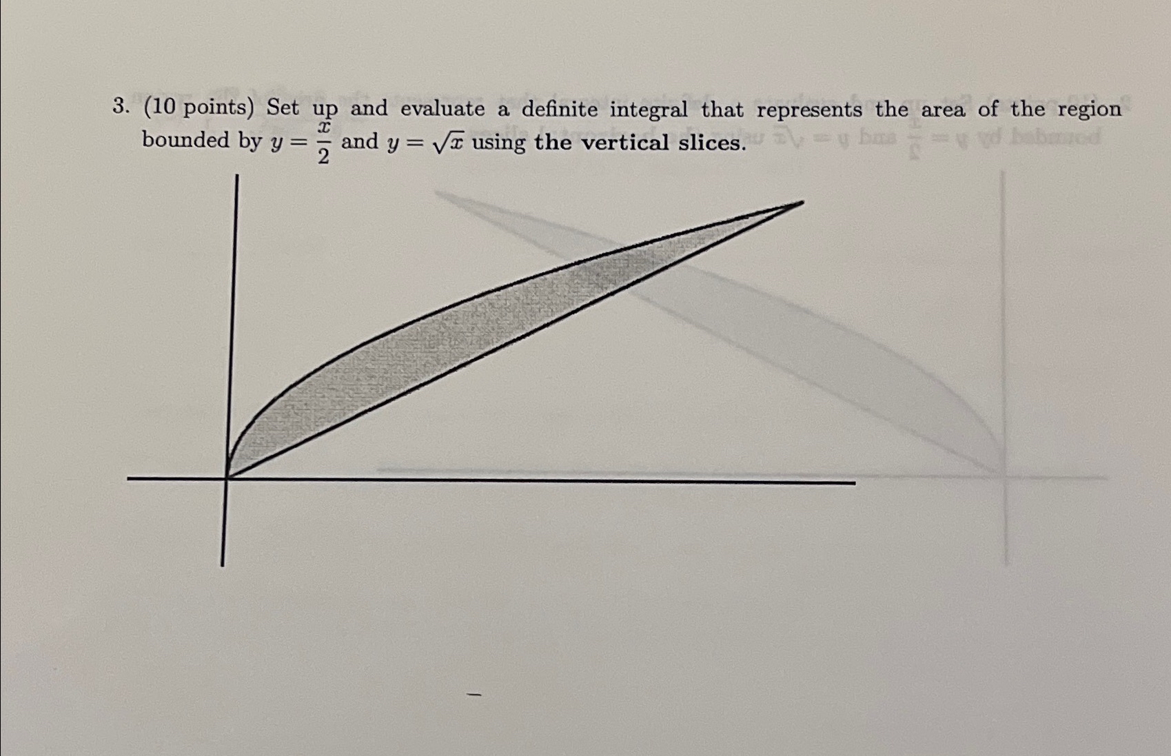 Solved (10 ﻿points) ﻿Set up and evaluate a definite integral | Chegg.com