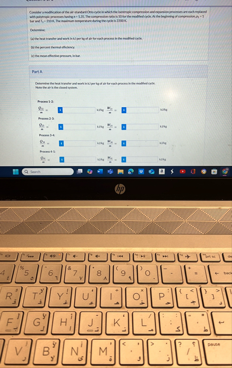 Solved Comider a modification of the air-ztandard Otto cycle | Chegg.com