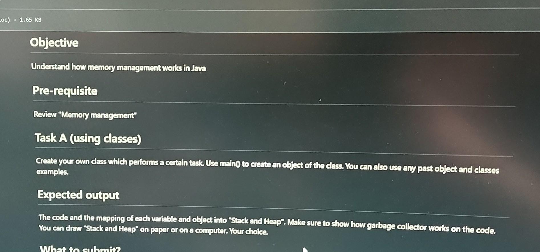 Solved Objective Understand how memory management works in | Chegg.com