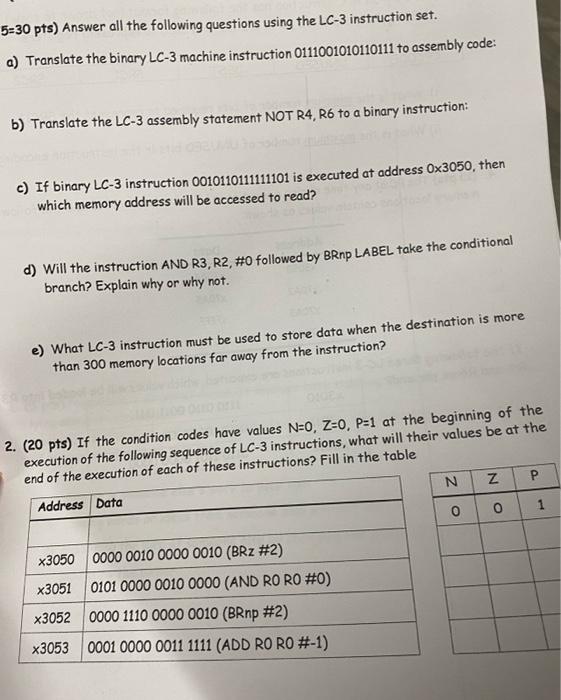 Solved 5=30pts) Answer all the following questions using the | Chegg.com