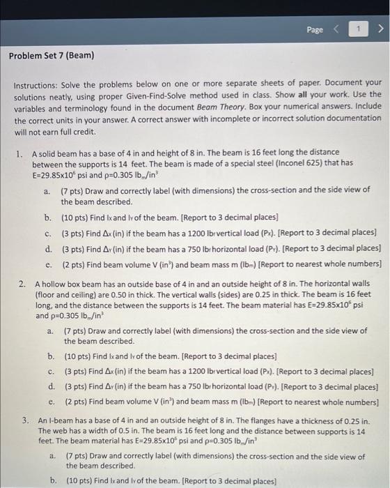 Instructions: Solve the problems below on one or more | Chegg.com