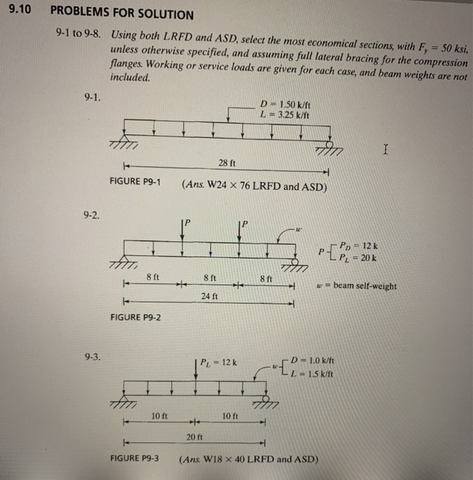 Solved 9.10 PROBLEMS FOR SOLUTION 9-1 to 9-8. Using both | Chegg.com