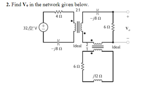 Solved Find V0 ﻿in the network given below. | Chegg.com