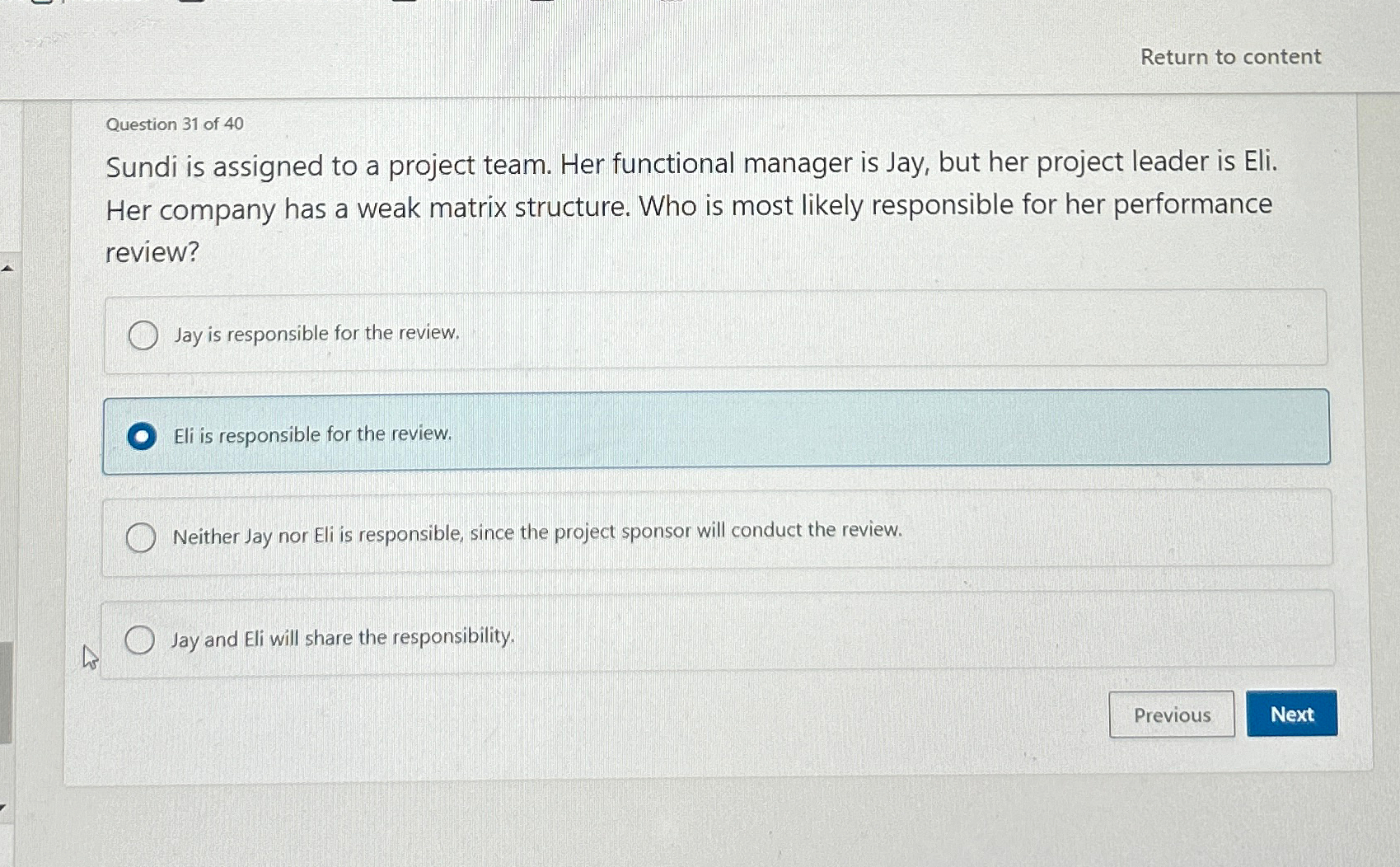 Solved Return to contentQuestion 31 ﻿of 40Sundi is assigned | Chegg.com