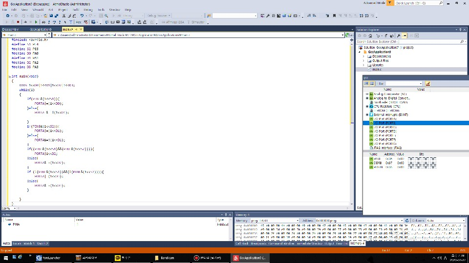 Solved this is about Atmel studio and code about: when both | Chegg.com