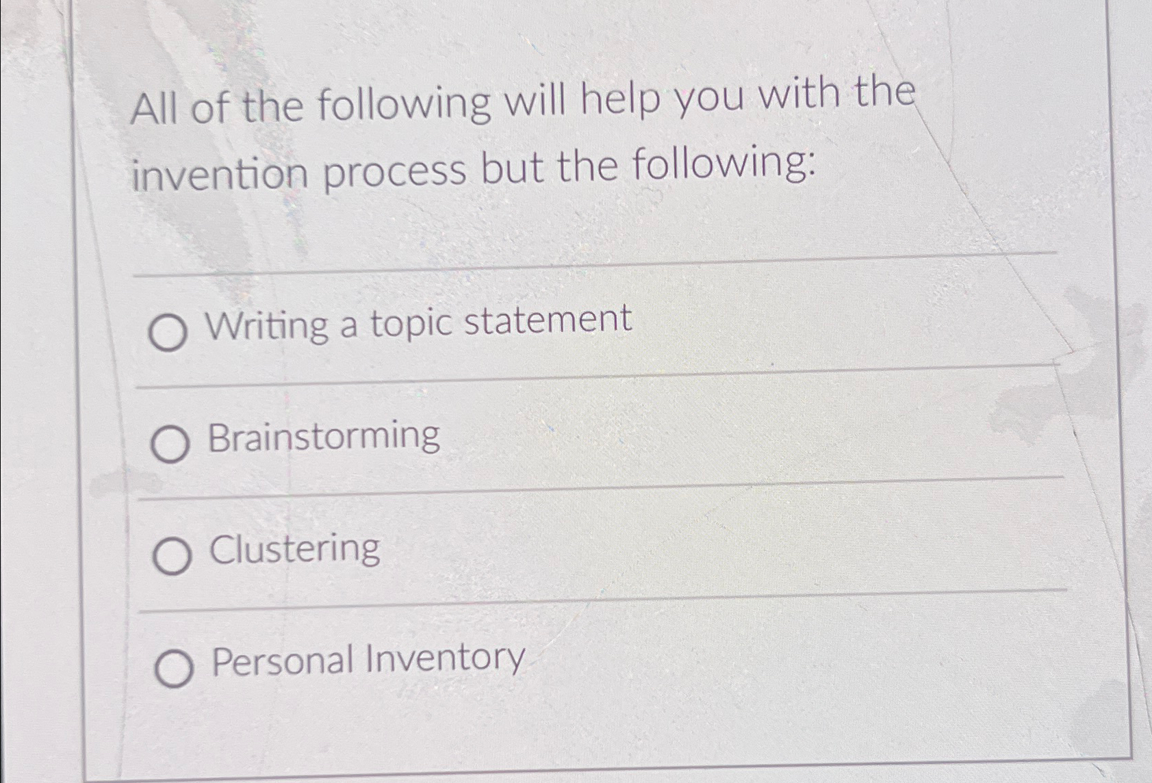 Solved All of the following will help you with the invention | Chegg.com