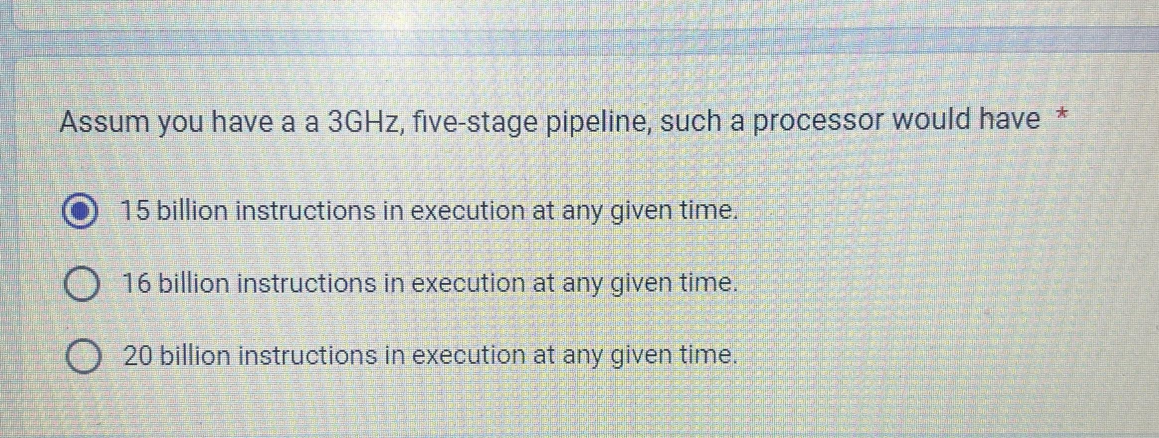 Solved Assum you have a a 3GHz, ﻿five-stage pipeline, such a | Chegg.com
