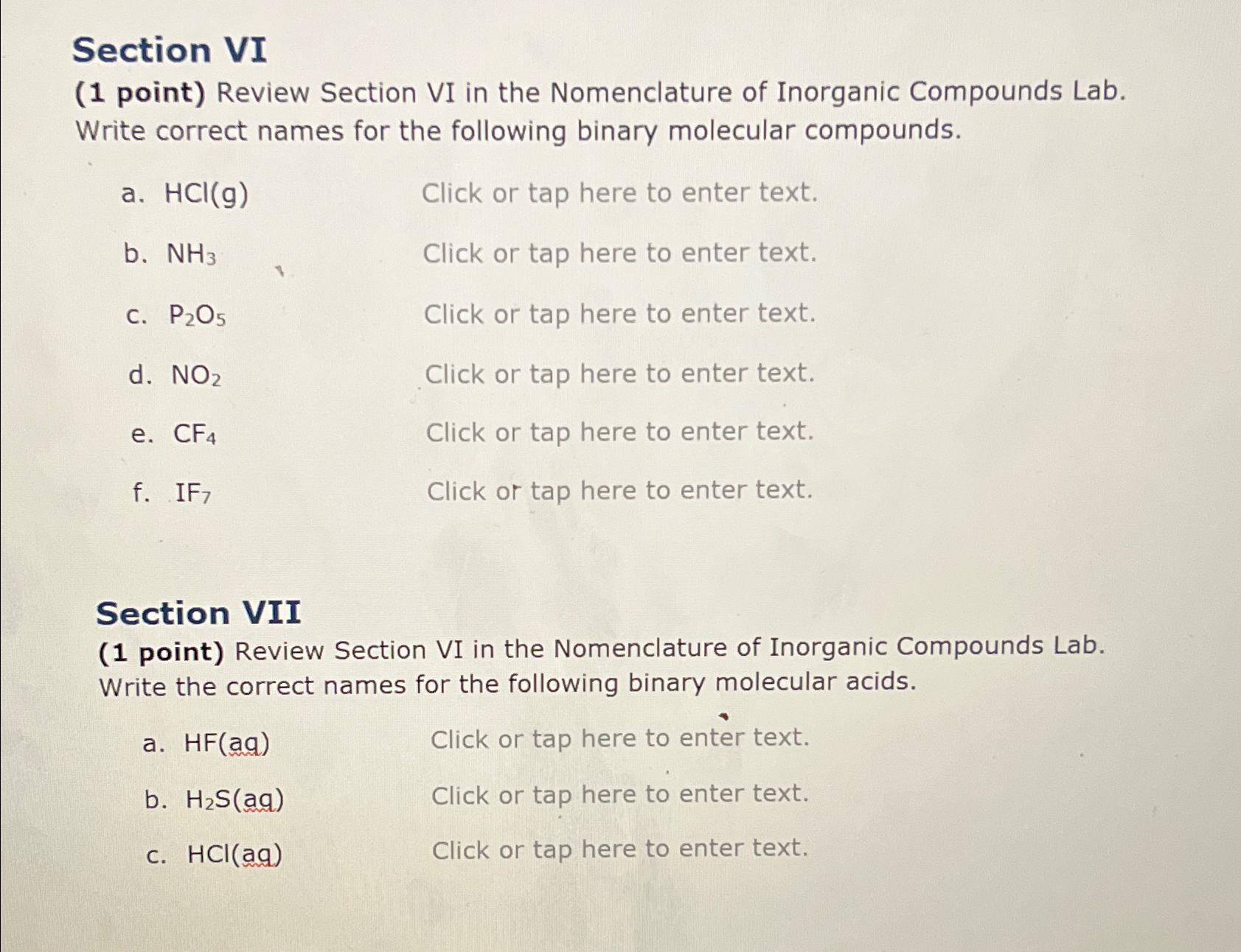 Solved Section VI(1 ﻿point) ﻿Review Section VI in the | Chegg.com