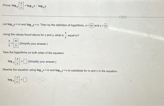 Solved If x=logb3 and y=logb2, express logb36 in terms of x | Chegg.com