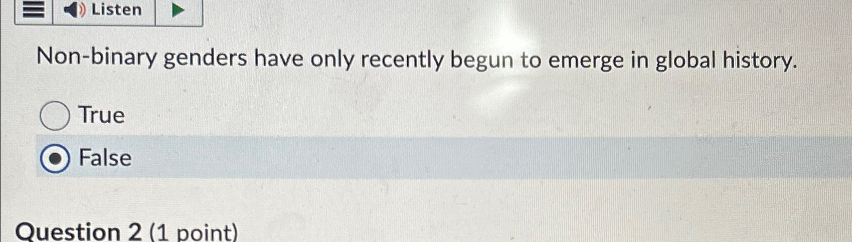 Solved Non-binary genders have only recently begun to emerge | Chegg.com