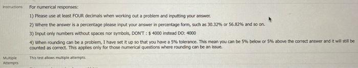 Solved For numerical responses: 1) Please use at least foUR | Chegg.com