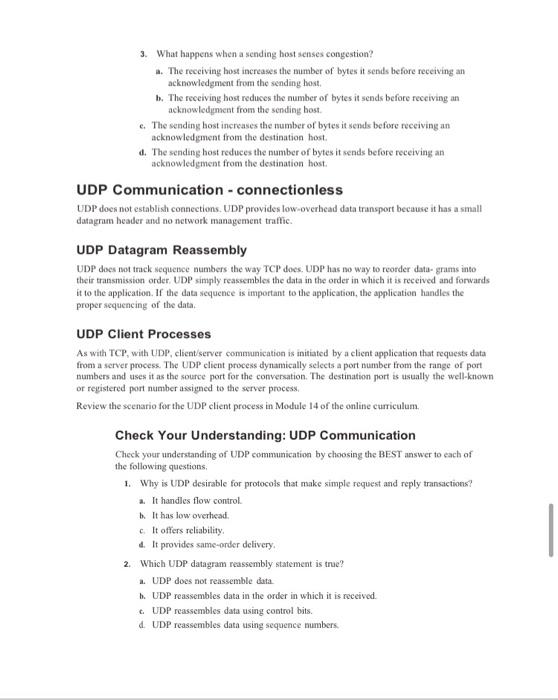 Module 14 Study Guide Transportation of Data The | Chegg.com