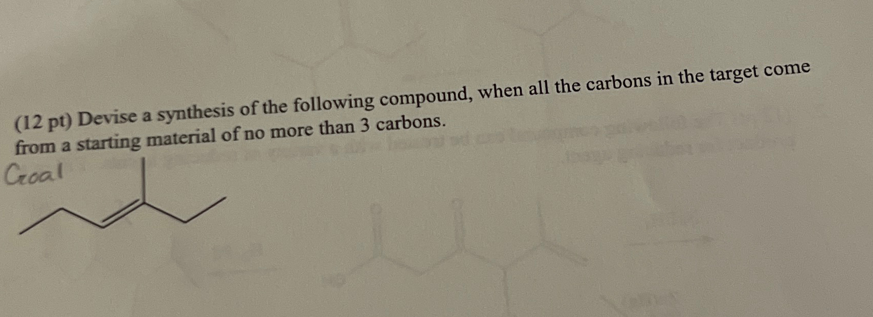 Solved by an EXPERT Devise a synthesis of the following compound, when | Chegg.com