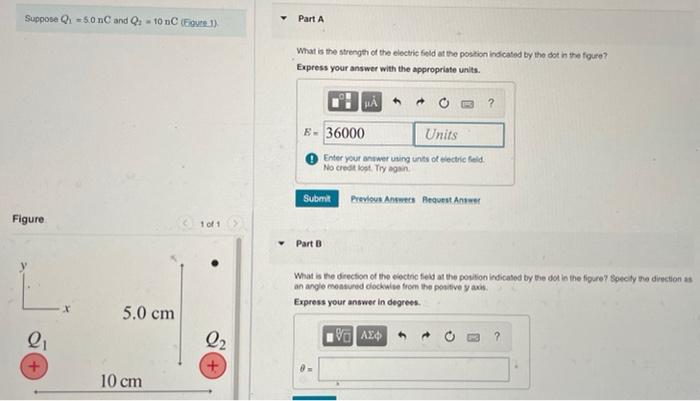 Solved Suppose Q1=5.0nC and Q2=10nC (Fiqute 1) Part A What | Chegg.com