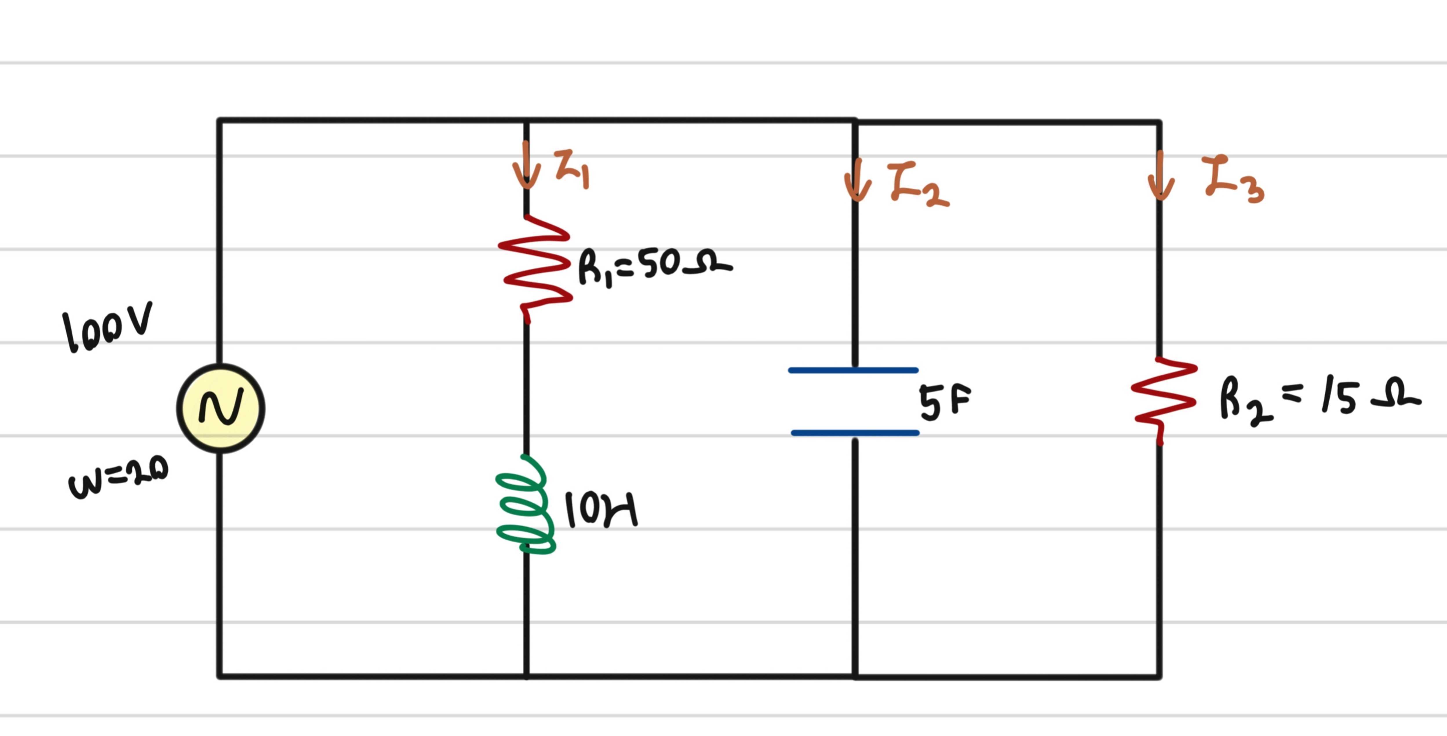 Solved Draw the phasor diagram for this circuit and find all | Chegg.com