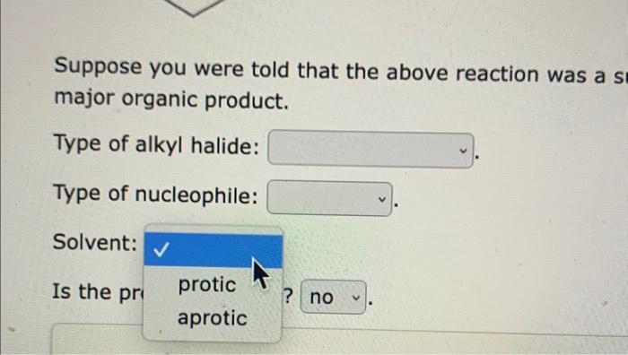Solved mayer organic breduct Tyee of alkin halide: TYpe of | Chegg.com