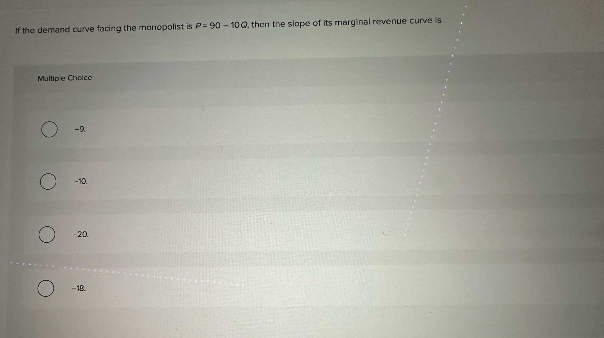 Solved If the demand curve facing the monopolist is | Chegg.com