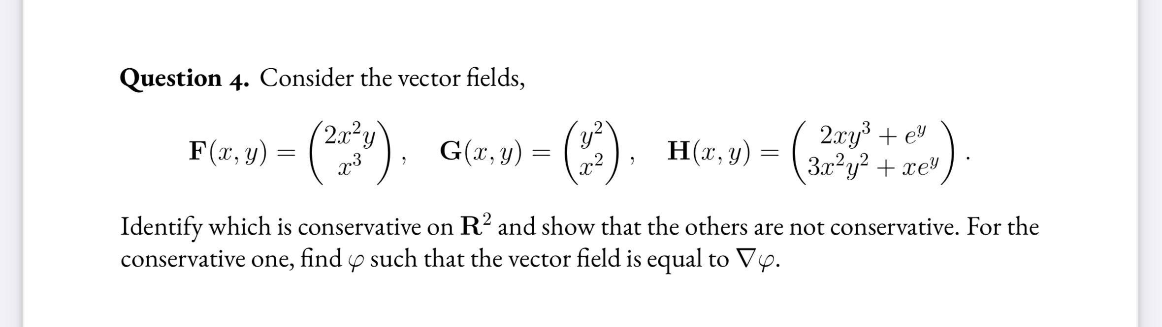 Solved Question 4. ﻿Consider the vector | Chegg.com