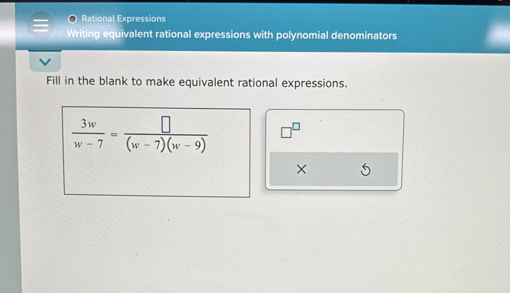 Solved How to solve Rational ExpressionsWriting equivalent | Chegg.com