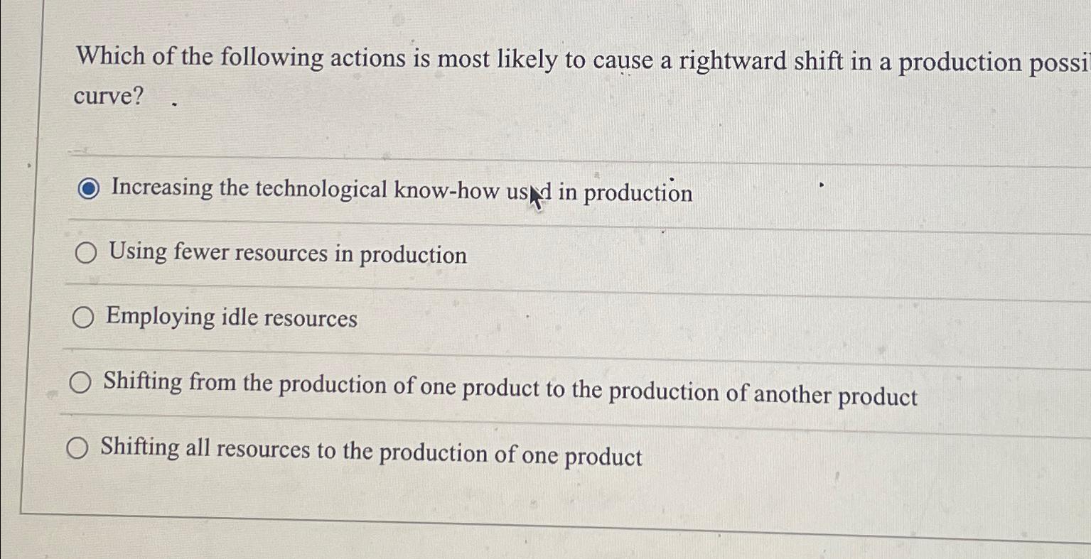 Solved Which of the following actions is most likely to | Chegg.com