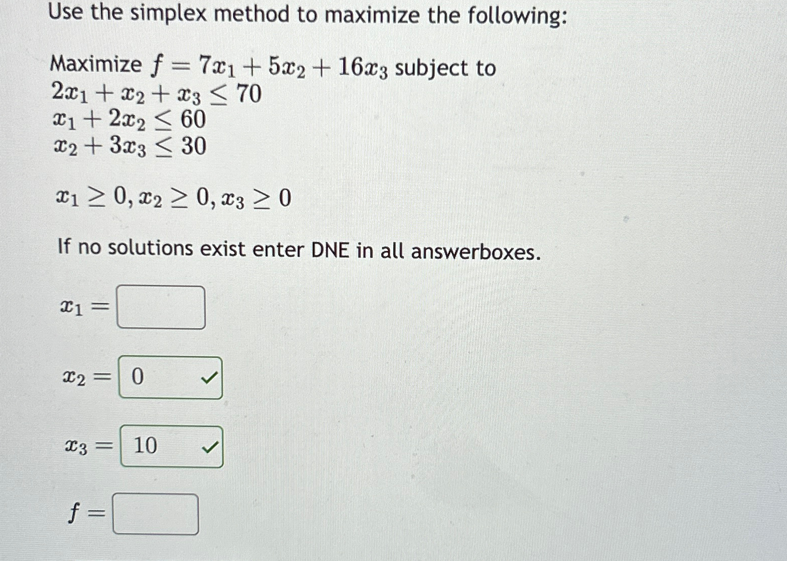 Solved Use the simplex method to maximize the following: | Chegg.com