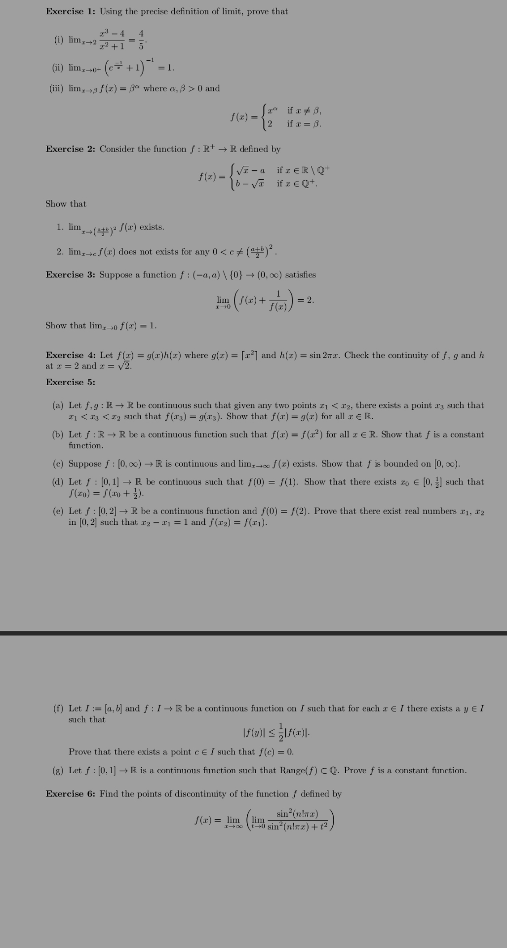 Solved Exercise 1 Using The Precise Definition Of Limit
