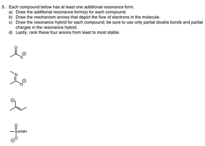 Solved 5. Each compound below has at least one additional | Chegg.com