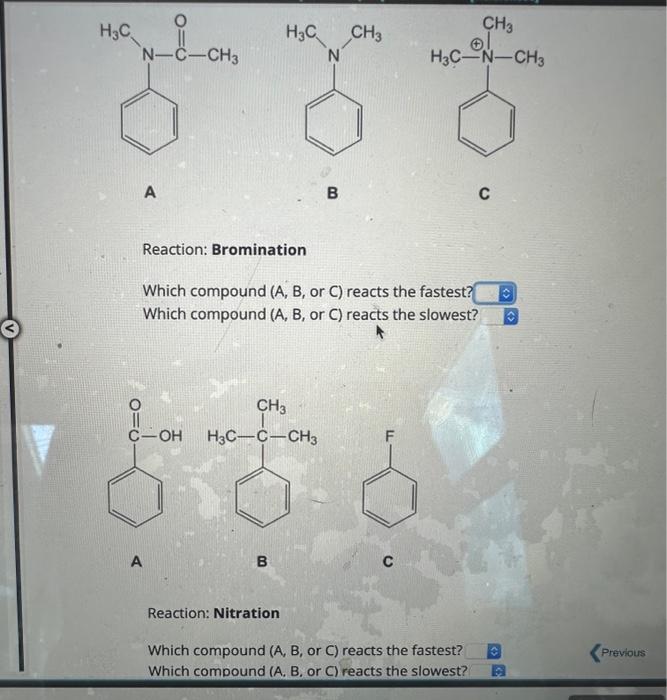 [Solved]: part a part bdirections for both Reaction: Bromina