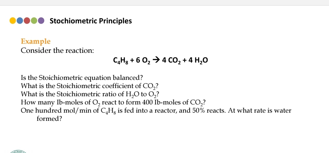 Solved Stochiometric PrinciplesExampleConsider the | Chegg.com