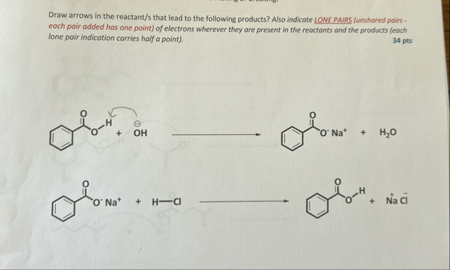 Solved Draw arrows in the reactant/s that lead to the | Chegg.com