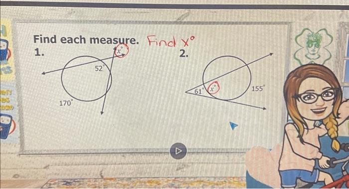 Solved Find each measure. Find x∘ | Chegg.com