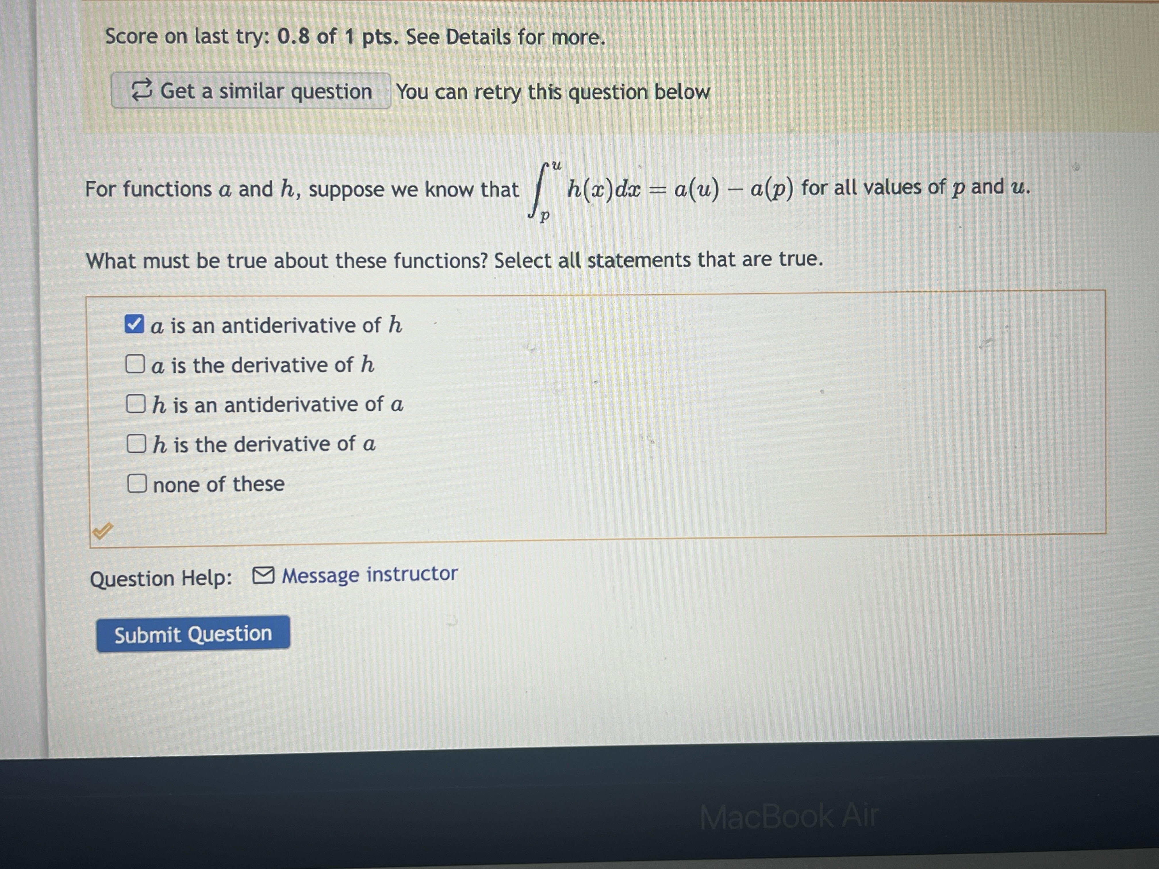 Solved Score on last try: 0.8 ﻿of 1 ﻿pts. ﻿See Details for | Chegg.com