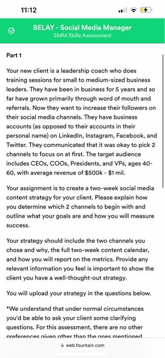 Your new client is a leadership coach who does | Chegg.com