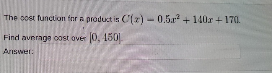Solved The cost function for a product is | Chegg.com