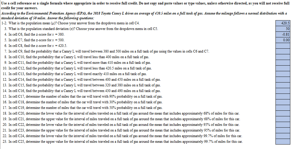 Solved Use a cell reference or a single formula where | Chegg.com