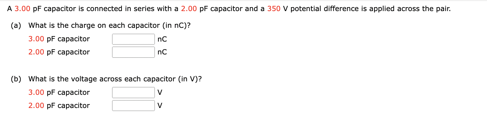 Solved A 3.00pF ﻿capacitor is connected in series with a | Chegg.com