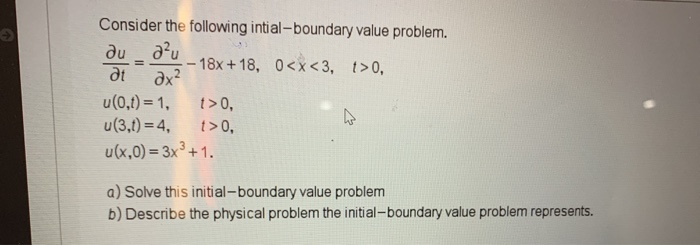 Solved Consider the following intial-boundary value problem. | Chegg.com