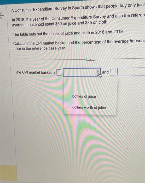 Solved A Consumer Expenditure Survey in Sparta shows that | Chegg.com