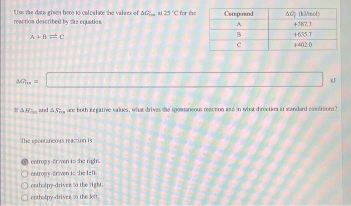 Solved Use the data given here to calculate the values of | Chegg.com