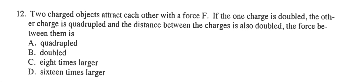 Solved Two charged objects attract each other with a force | Chegg.com