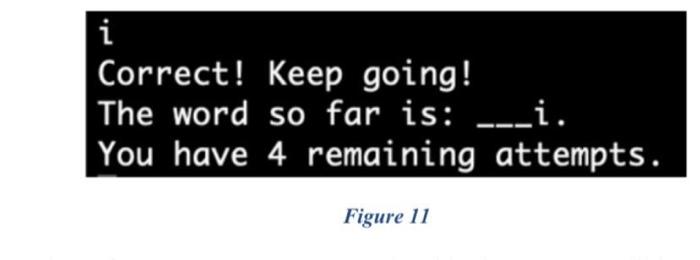 Solved function startHangmanGame to implement the Hangman | Chegg.com