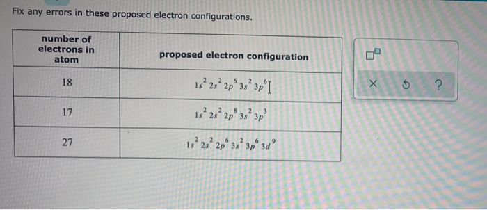 Solved Fix any errors in these proposed electron | Chegg.com