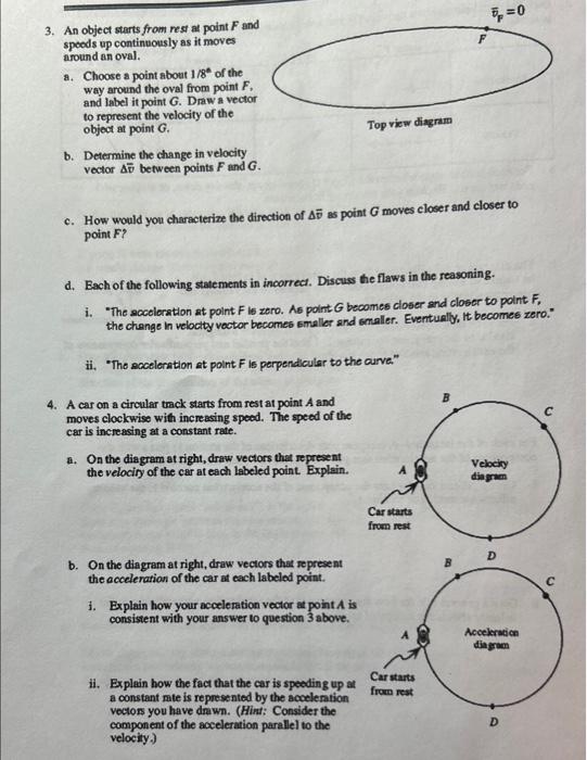 1. An object moves clockwise with decreasing speed | Chegg.com