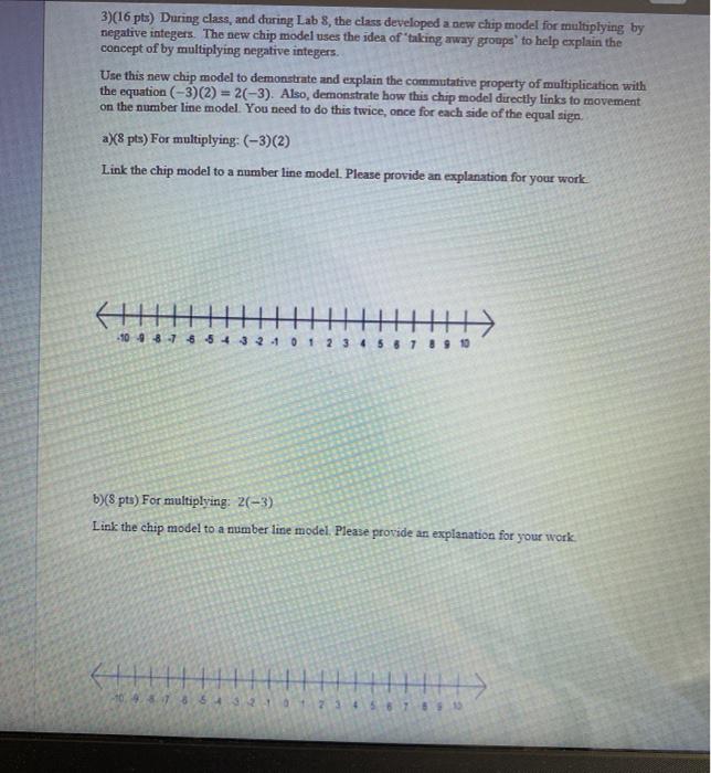 Solved 3) (16 pts) During class, and during Lab 8, the class | Chegg.com