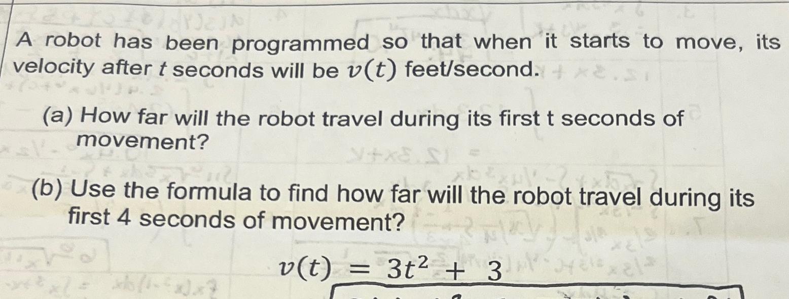Solved A robot has been programmed so that when it starts to | Chegg.com