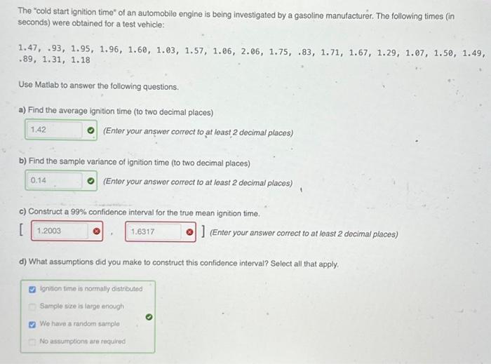 Solved Why did I get the wrong answer in question c using | Chegg.com
