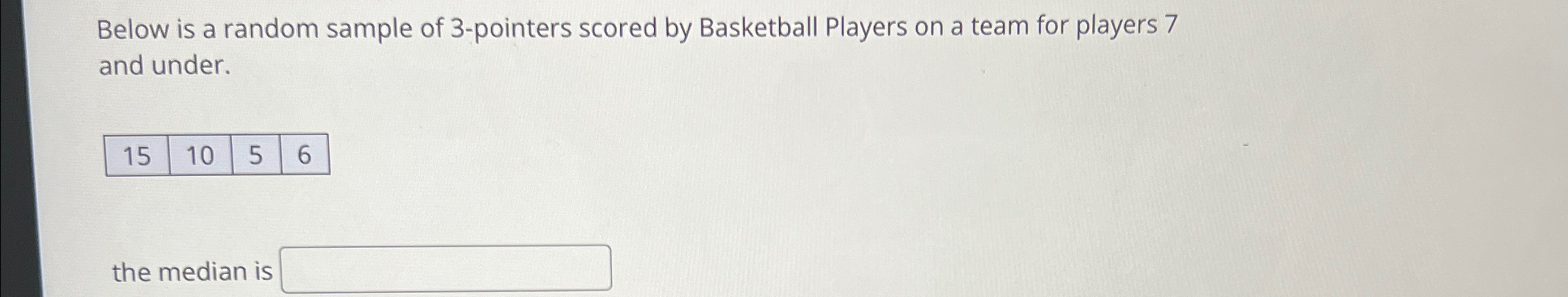 Solved Below is a random sample of 3-pointers scored by | Chegg.com