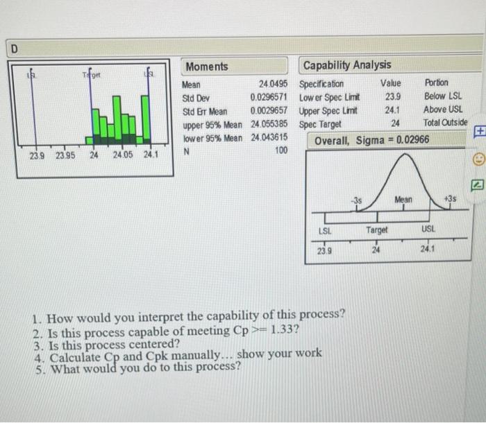 Solved 1. How would you interpret the capability of this | Chegg.com