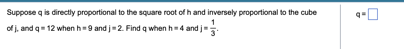 Solved Suppose q ﻿is directly proportional to the square | Chegg.com