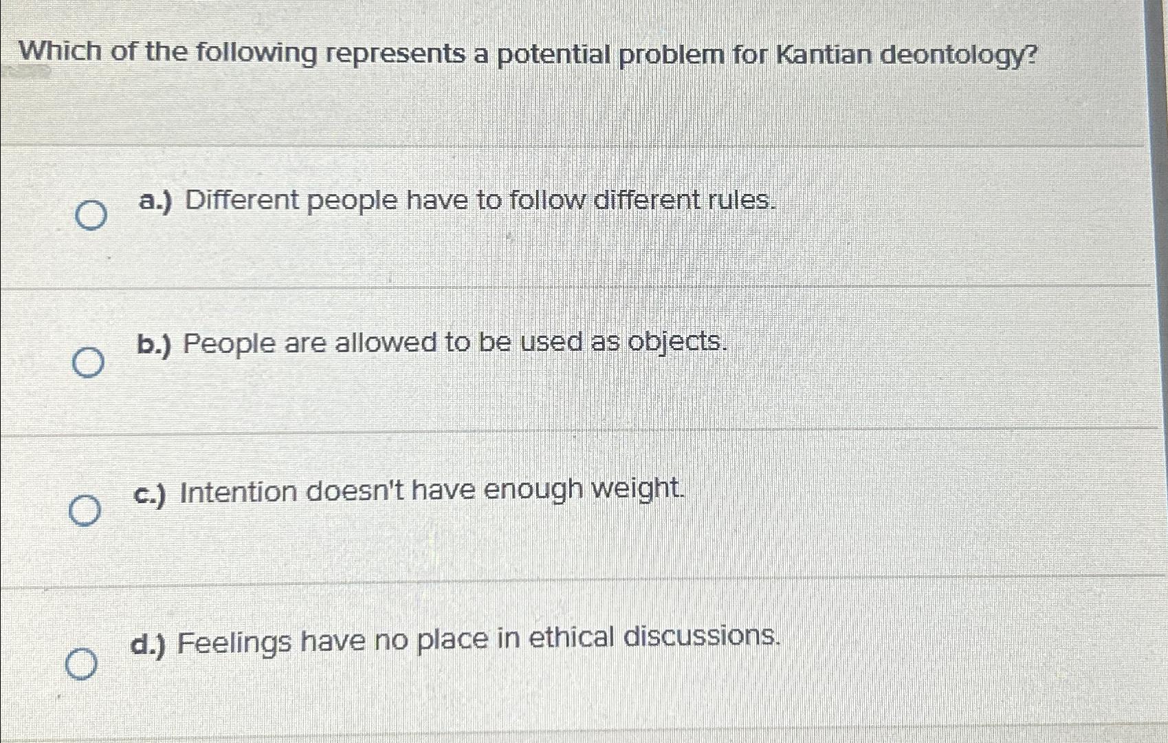 Solved Which of the following represents a potential problem | Chegg.com